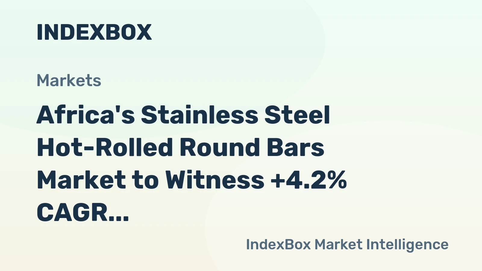 Africa's Stainless Steel Hot-Rolled Round Bars Market to Witness +4.2% CAGR Growth from 2024-2035, Reaching $3B in Value