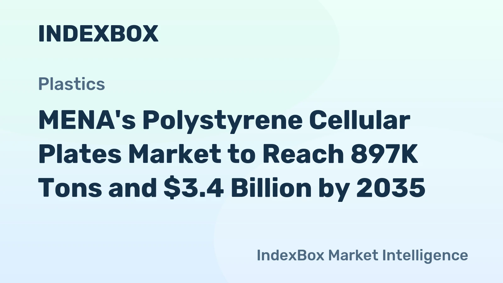 MENA's Polystyrene Cellular Plates Market to Reach 897K Tons and $3.4 Billion by 2035