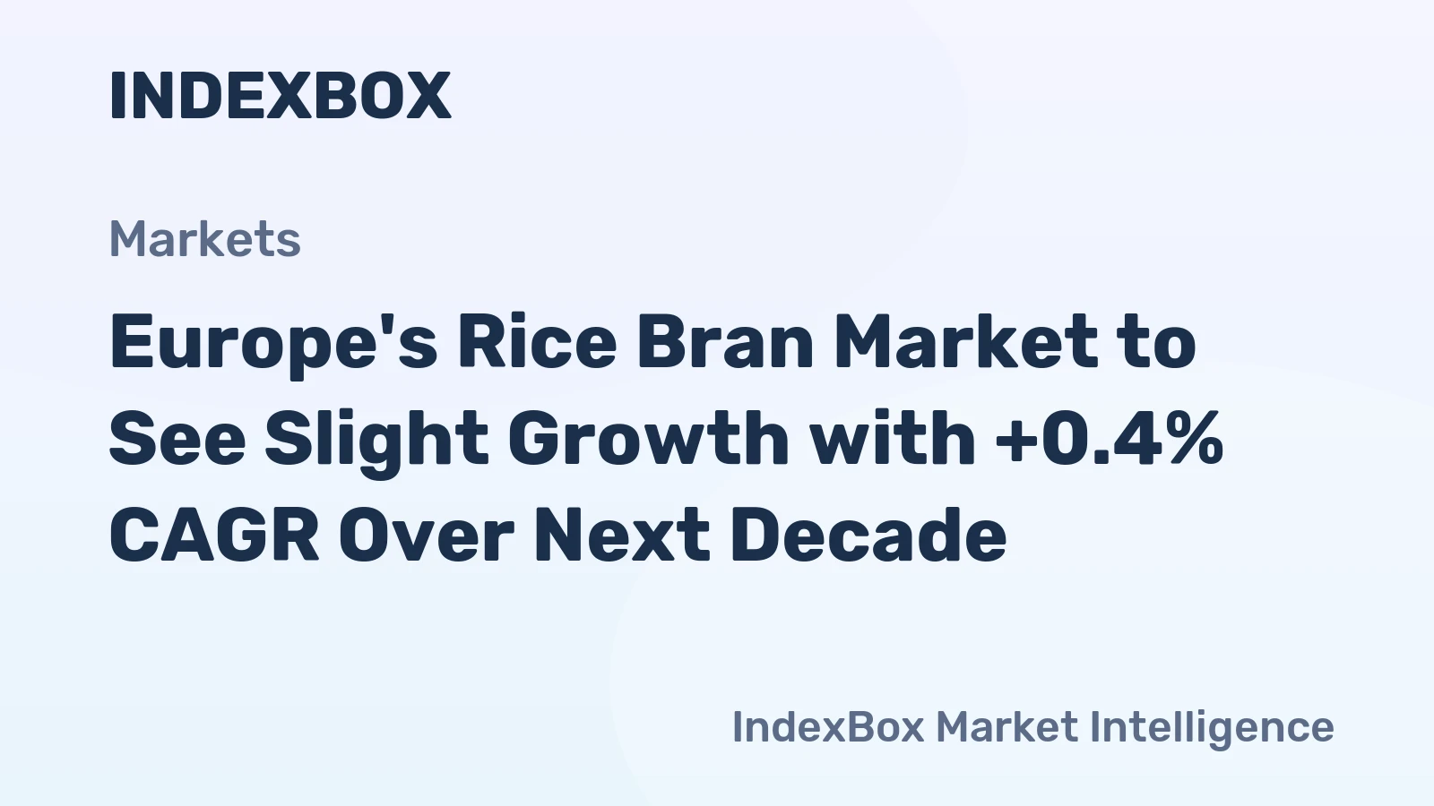 Europe's Rice Bran Market to See Slight Growth with +0.4% CAGR Over Next Decade