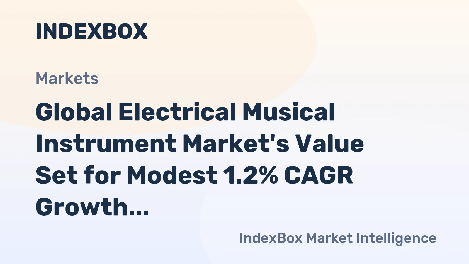 Global Electrical Musical Instrument Market's Value Set for Modest 1.2% CAGR Growth Through 2035