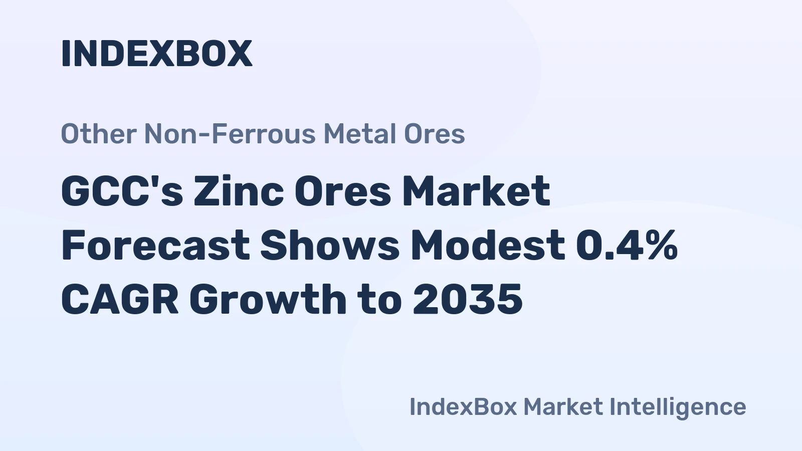 GCC's Zinc Ores Market Forecast Shows Modest 0.4% CAGR Growth to 2035