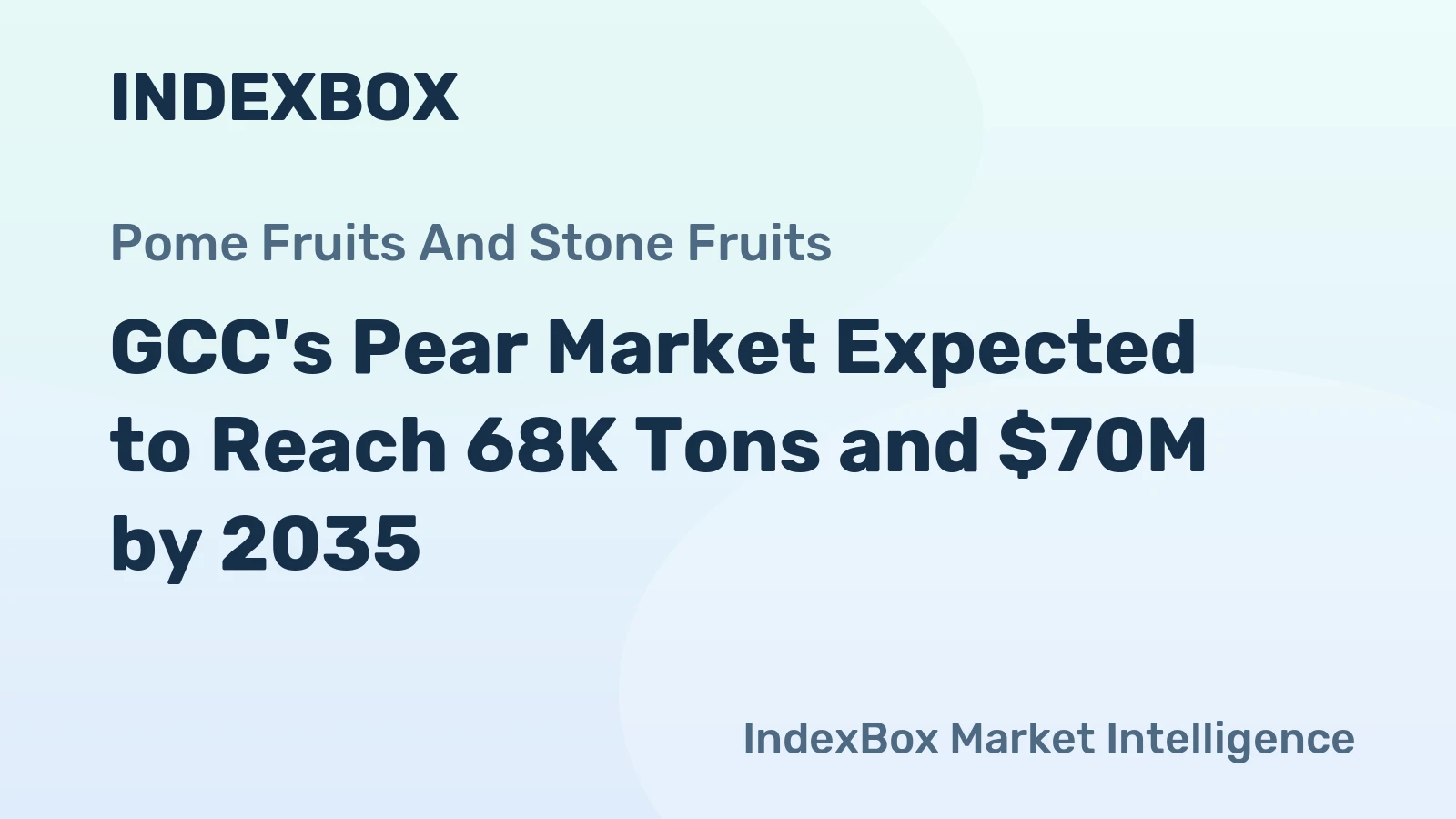 GCC's Pear Market Expected to Reach 68K Tons and $70M by 2035
