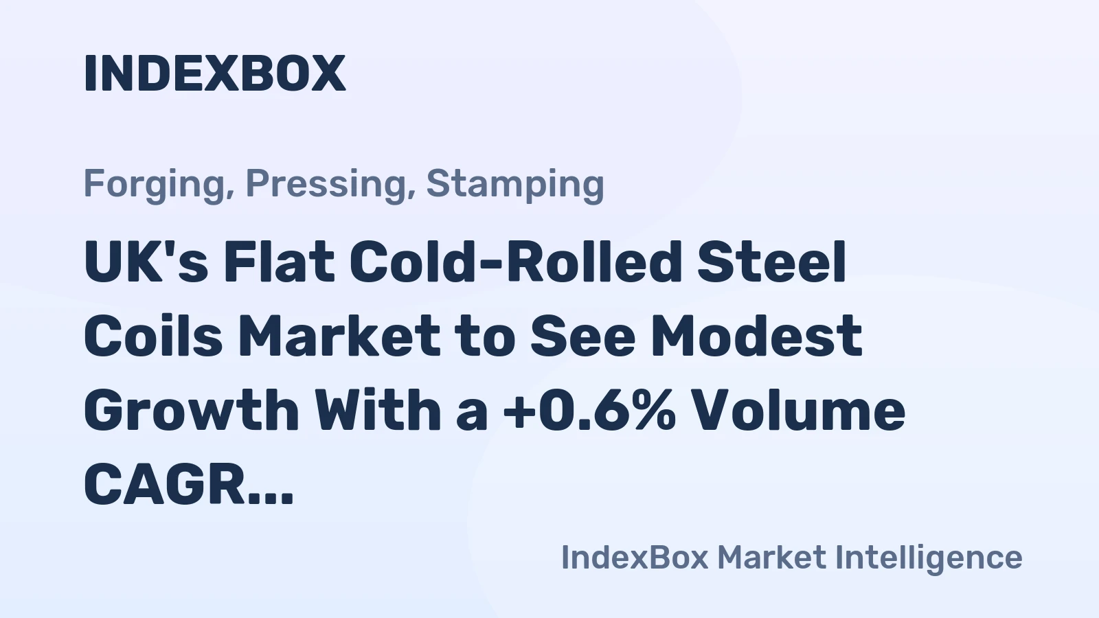 UK's Flat Cold-Rolled Steel Coils Market to See Modest Growth With a +0.6% Volume CAGR Through 2035