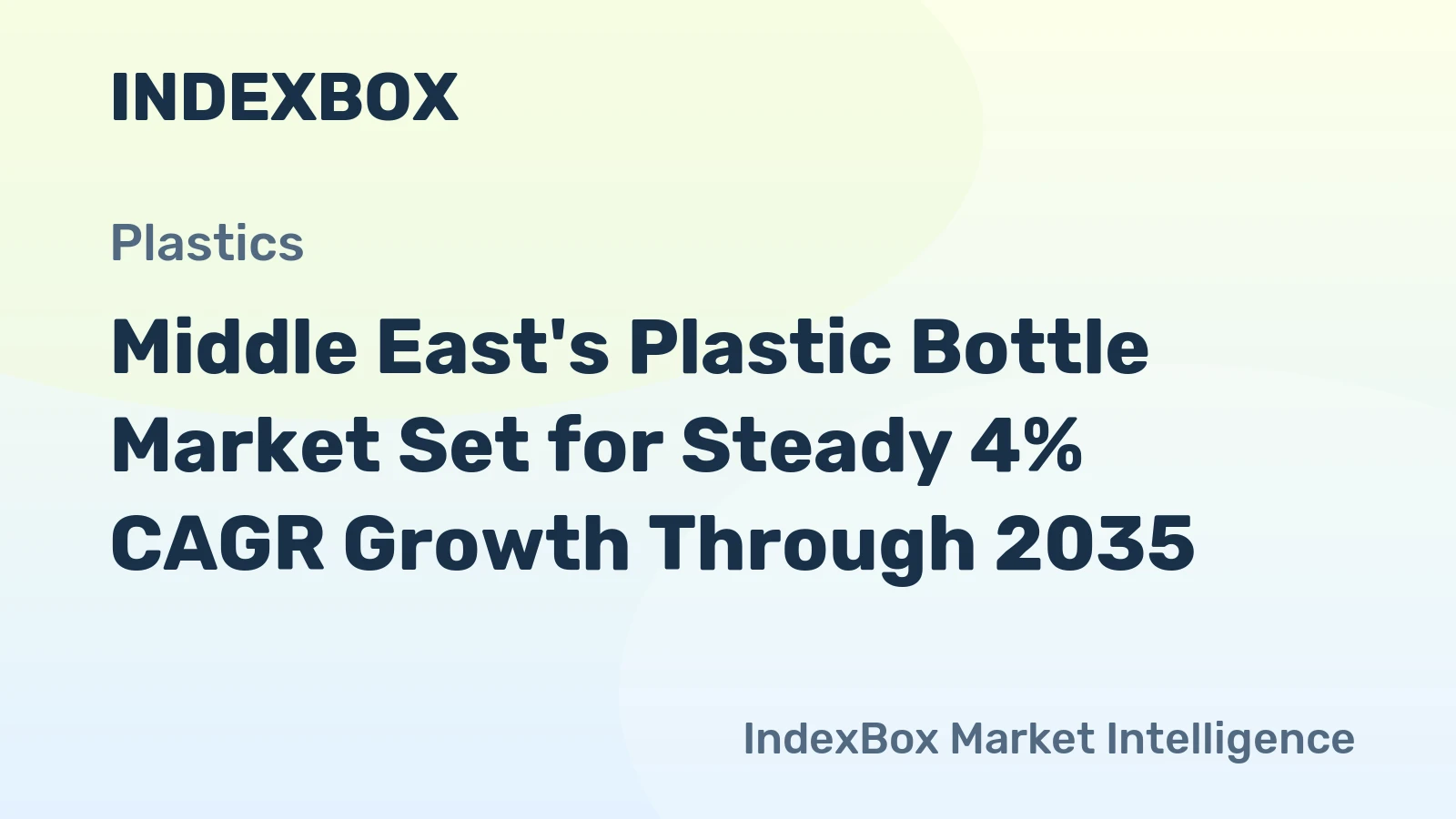 Middle East's Plastic Bottle Market Set for Steady 4% CAGR Growth Through 2035