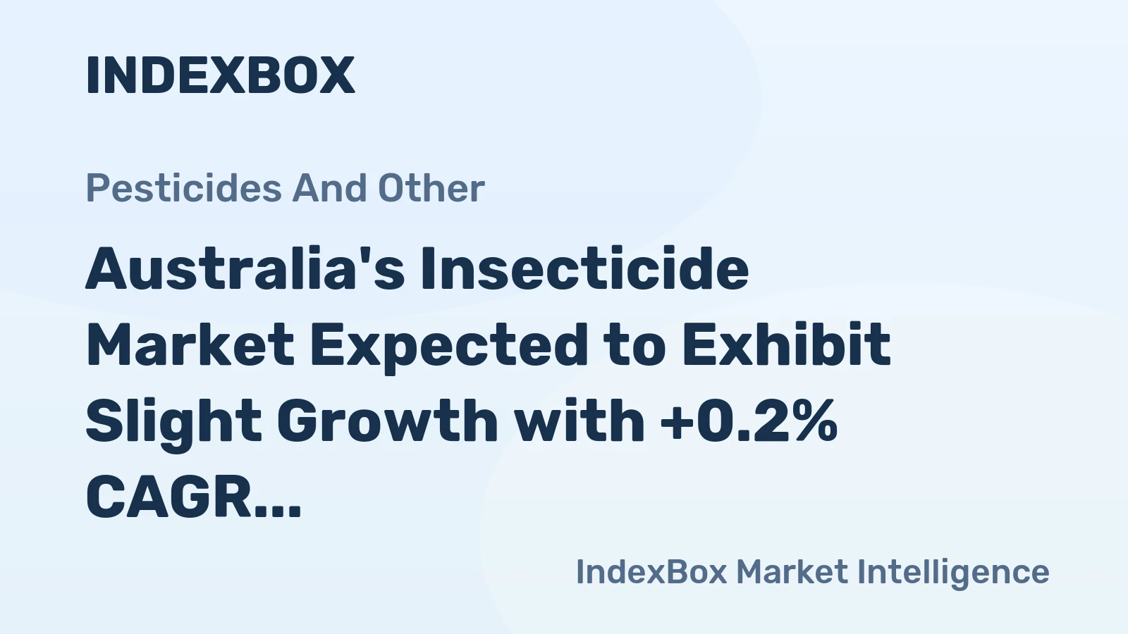 Australia's Insecticide Market Expected to Exhibit Slight Growth with +0.2% CAGR from 2024-2035