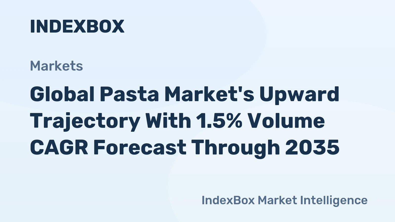 Global Pasta Market's Upward Trajectory With 1.5% Volume CAGR Forecast Through 2035