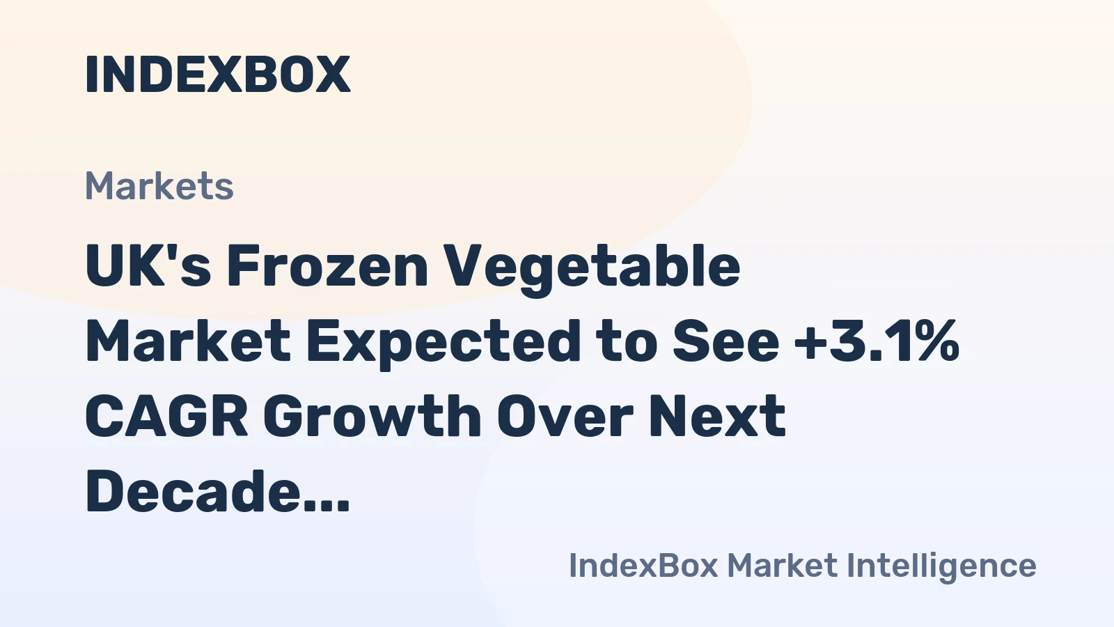 UK's Frozen Vegetable Market Expected to See +3.1% CAGR Growth Over Next Decade