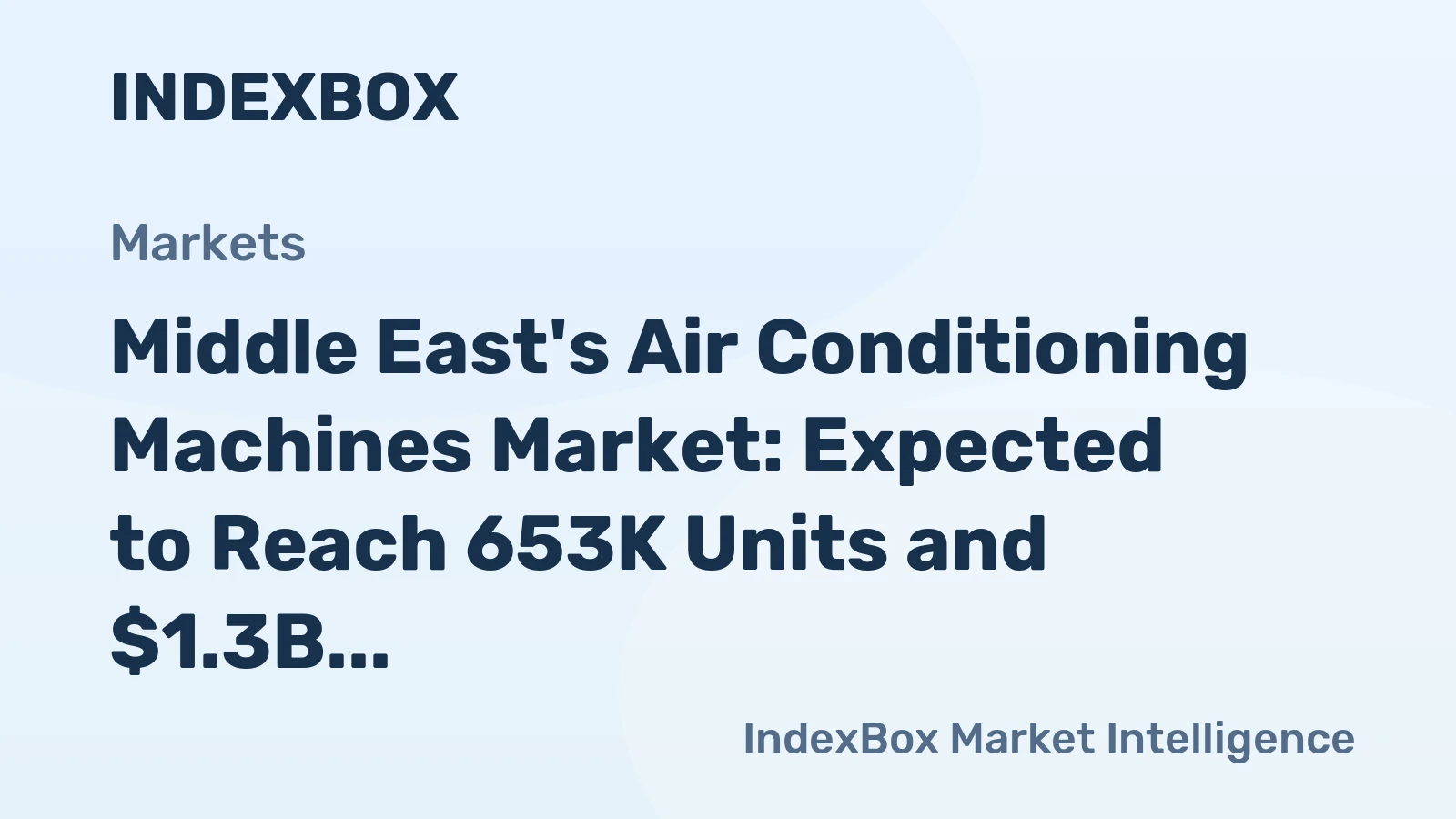 Middle East's Air Conditioning Machines Market: Expected to Reach 653K Units and $1.3B by 2035