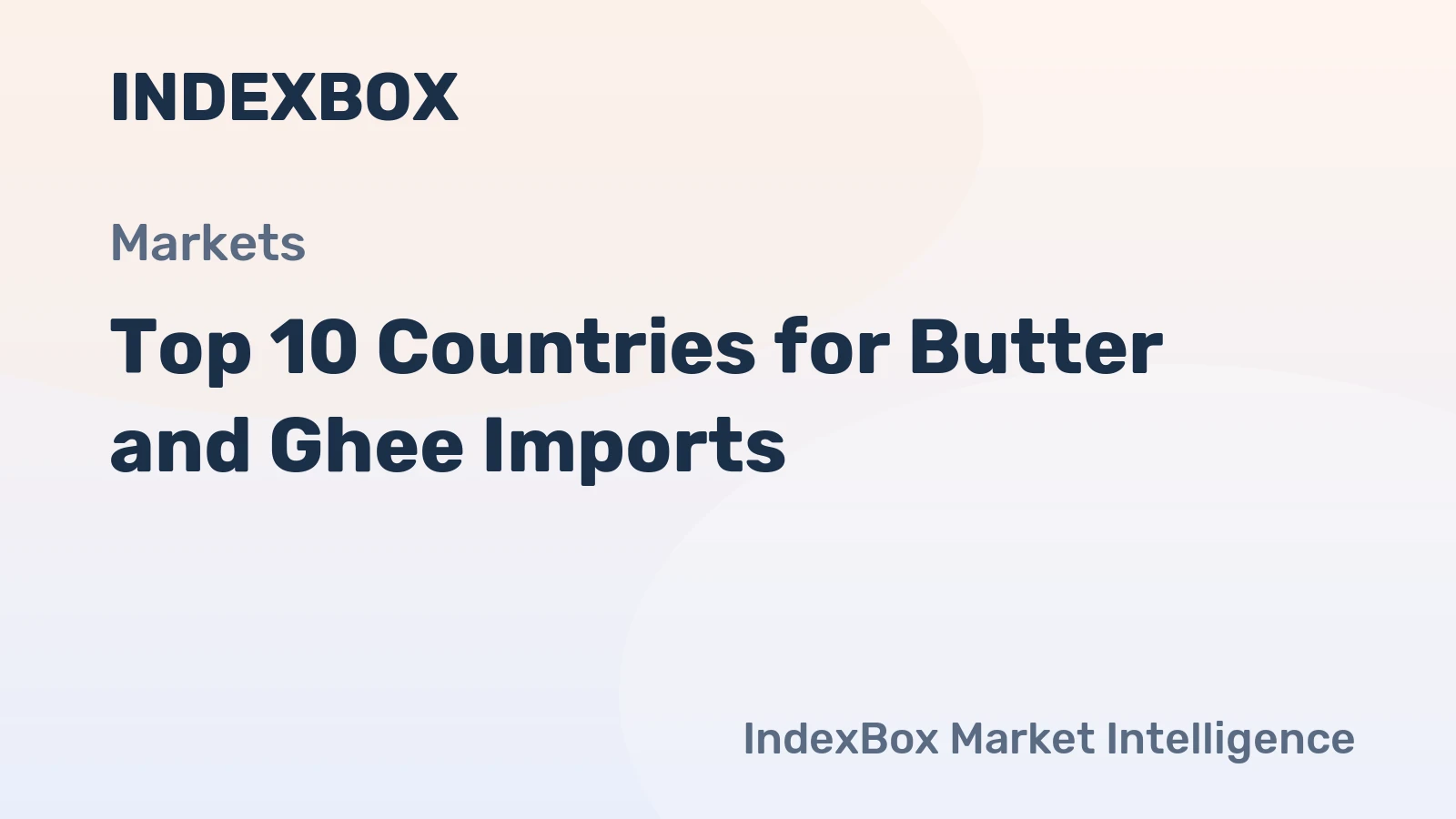 Top 10 Countries for Butter and Ghee Imports