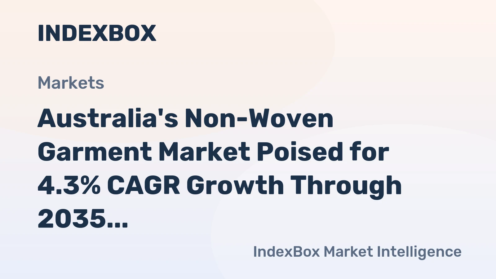 Australia's Non-Woven Garment Market Poised for 4.3% CAGR Growth Through 2035