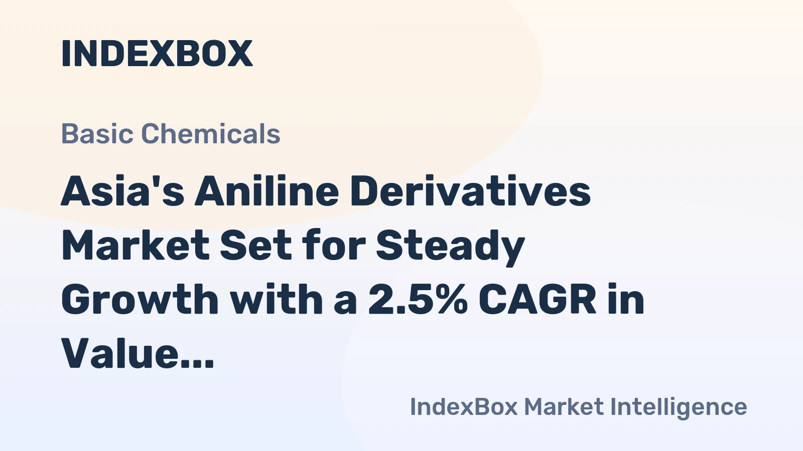 Asia's Aniline Derivatives Market Set for Steady Growth with a 2.5% CAGR in Value Through 2035