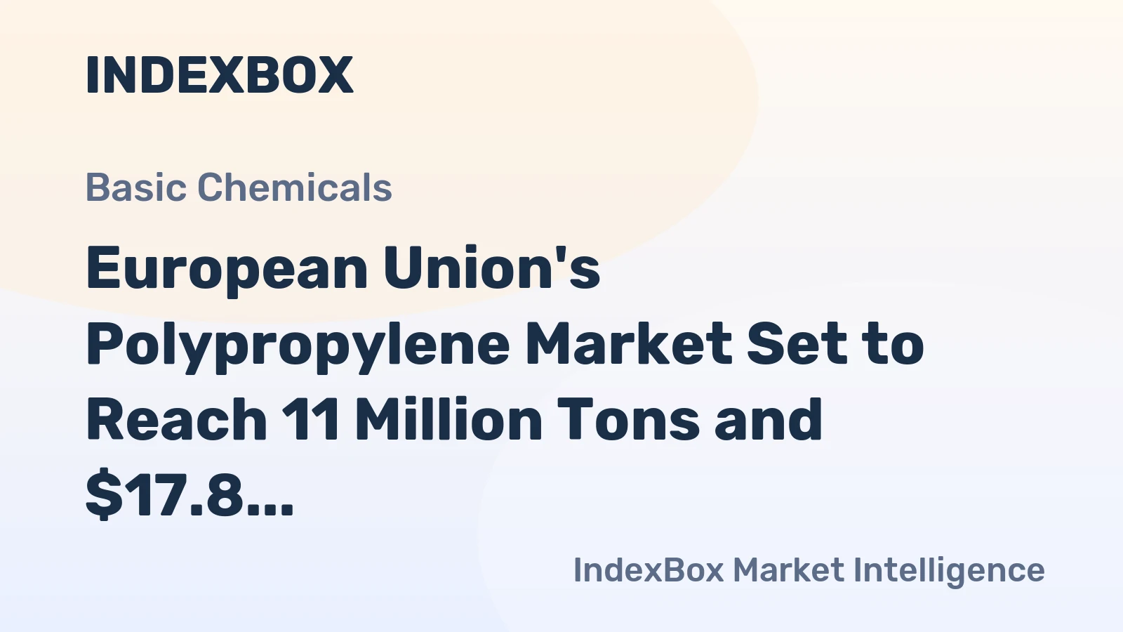 European Union's Polypropylene Market Set to Reach 11 Million Tons and $17.8 Billion by 2035