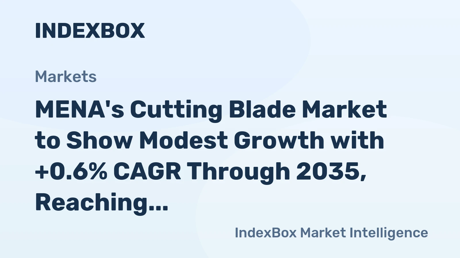 MENA's Cutting Blade Market to Show Modest Growth with +0.6% CAGR Through 2035, Reaching $512M