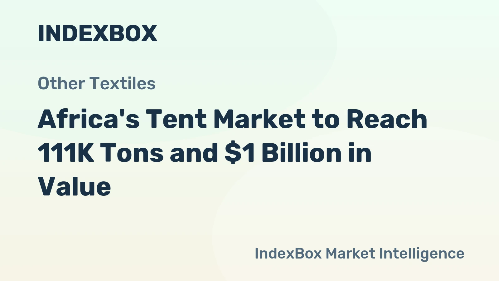 Africa's Tent Market to Reach 111K Tons and $1 Billion in Value
