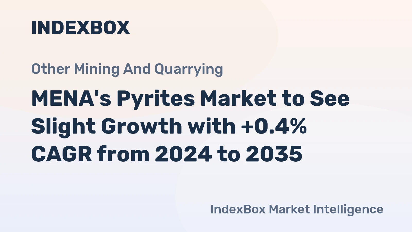 MENA's Pyrites Market to See Slight Growth with +0.4% CAGR from 2024 to 2035