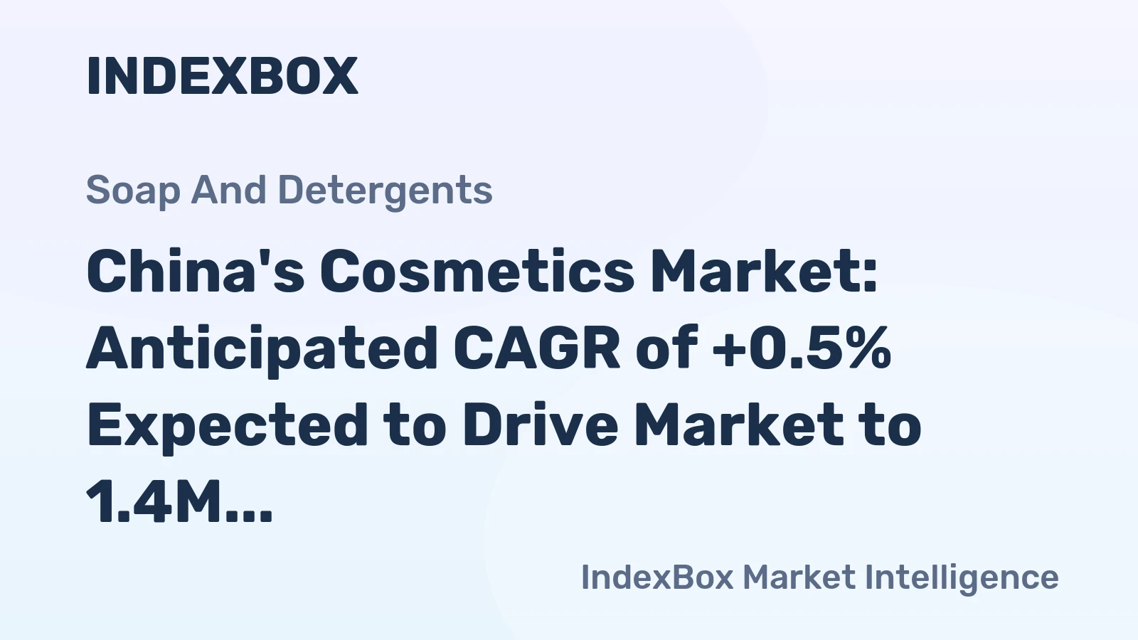 China's Cosmetics Market: Anticipated CAGR of +0.5% Expected to Drive Market to 1.4M Tons by 2035