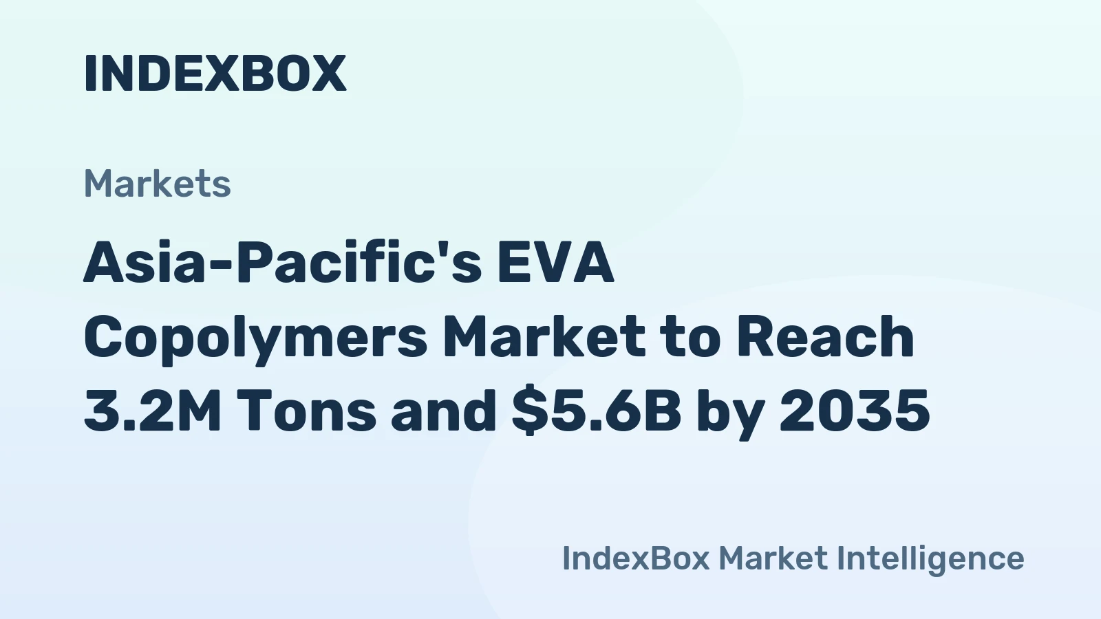 Asia-Pacific's EVA Copolymers Market to Reach 3.2M Tons and $5.6B by 2035
