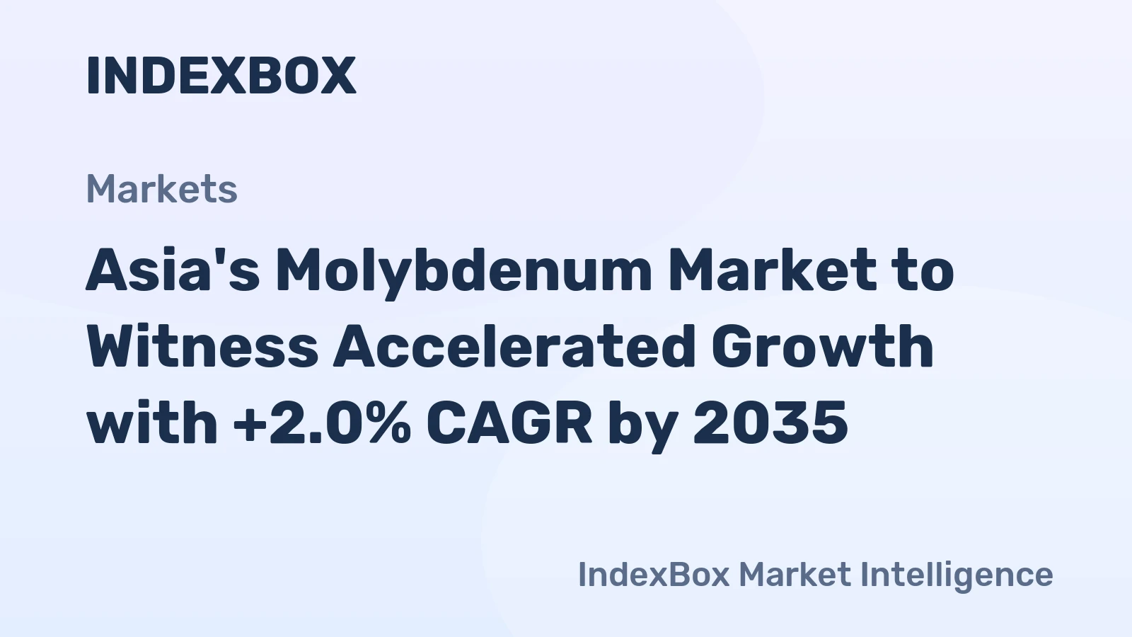Asia's Molybdenum Market to Witness Accelerated Growth with +2.0% CAGR by 2035
