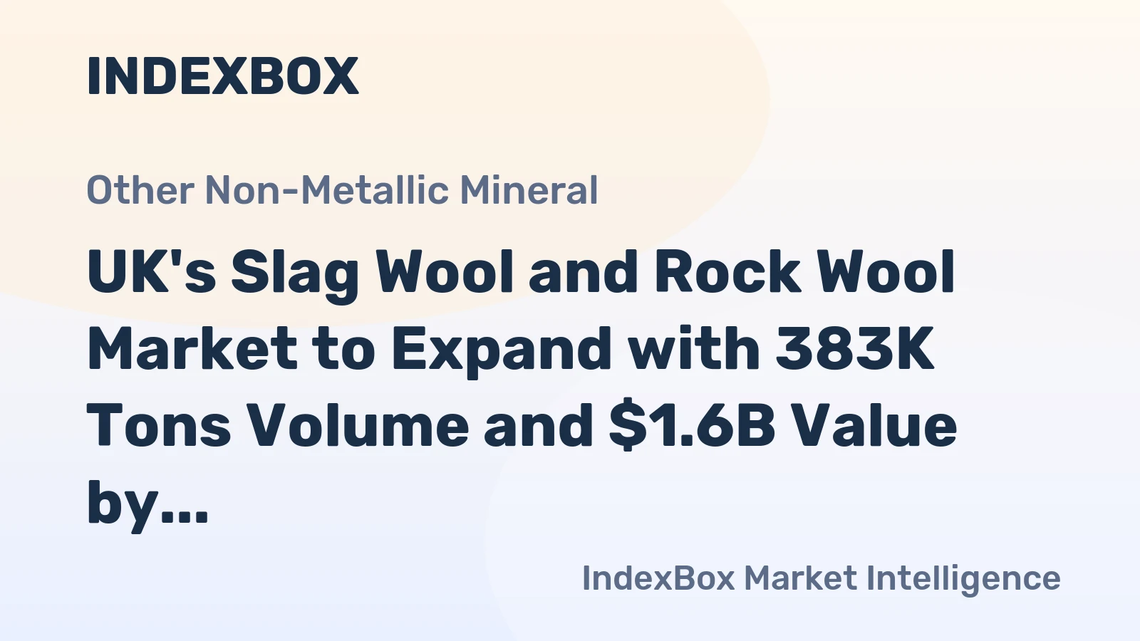 UK's Slag Wool and Rock Wool Market to Expand with 383K Tons Volume and $1.6B Value by 2035