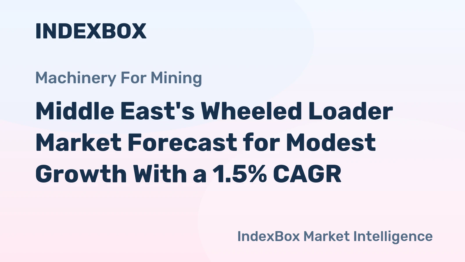 Middle East's Wheeled Loader Market Forecast for Modest Growth With a 1.5% CAGR