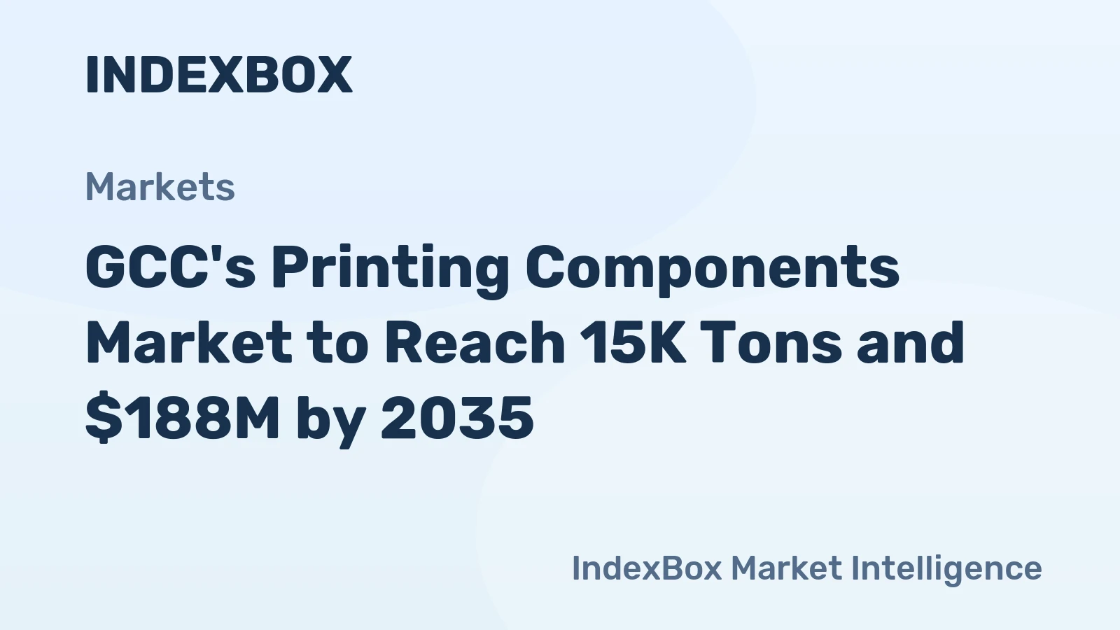 GCC's Printing Components Market to Reach 15K Tons and $188M by 2035