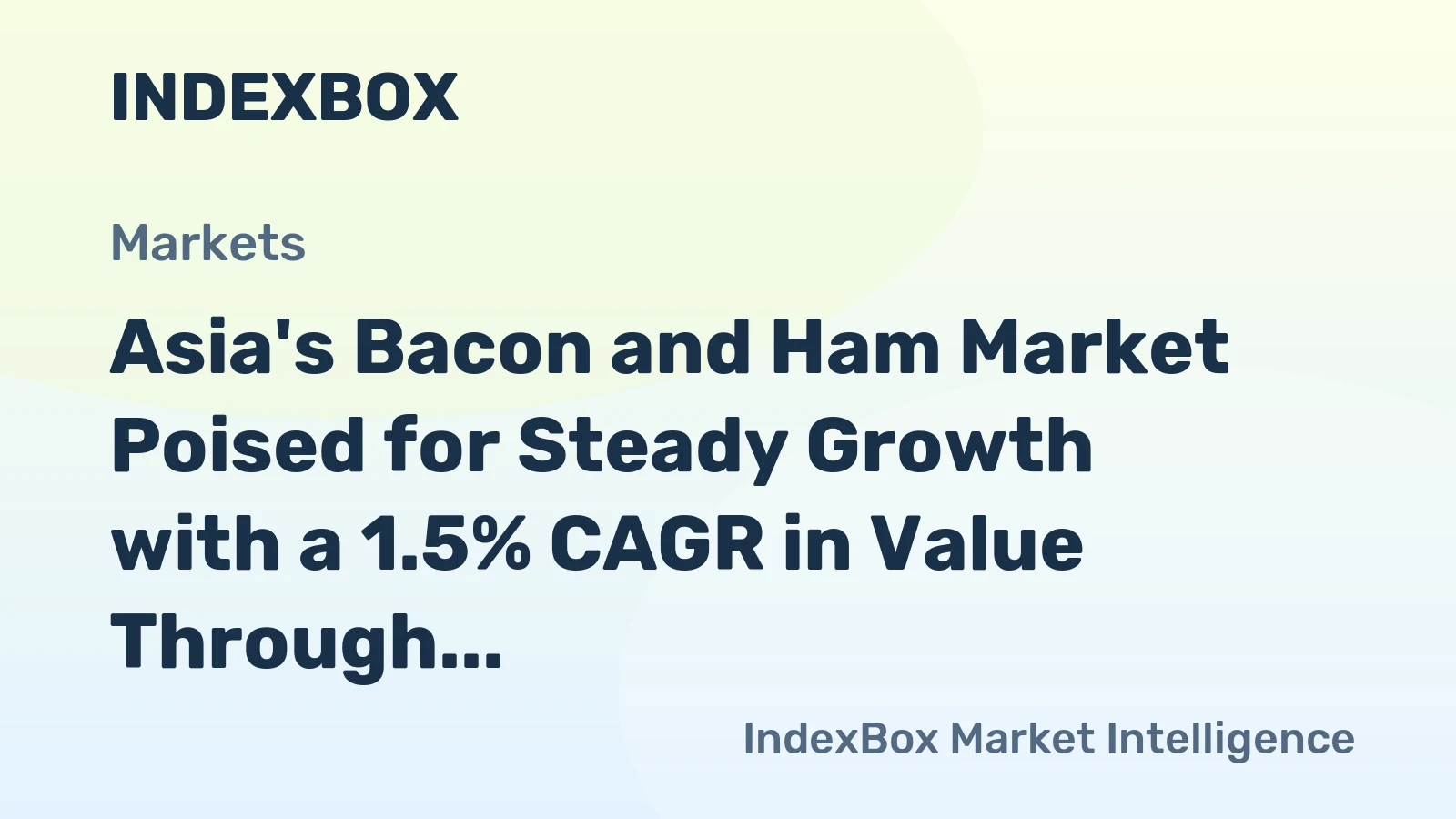 Asia's Bacon and Ham Market Poised for Steady Growth with a 1.5% CAGR in Value Through 2035
