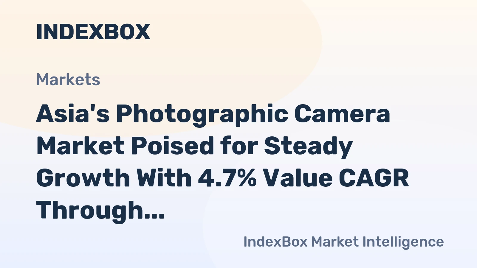 Asia's Photographic Camera Market Poised for Steady Growth With 4.7% Value CAGR Through 2035