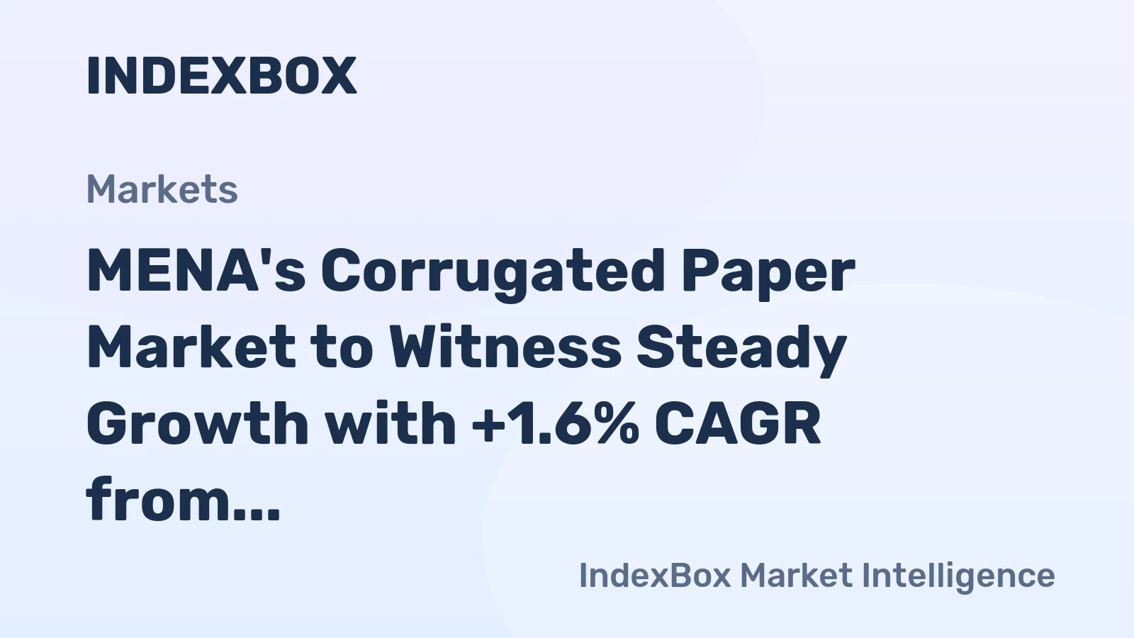MENA's Corrugated Paper Market to Witness Steady Growth with +1.6% CAGR from 2024 to 2035