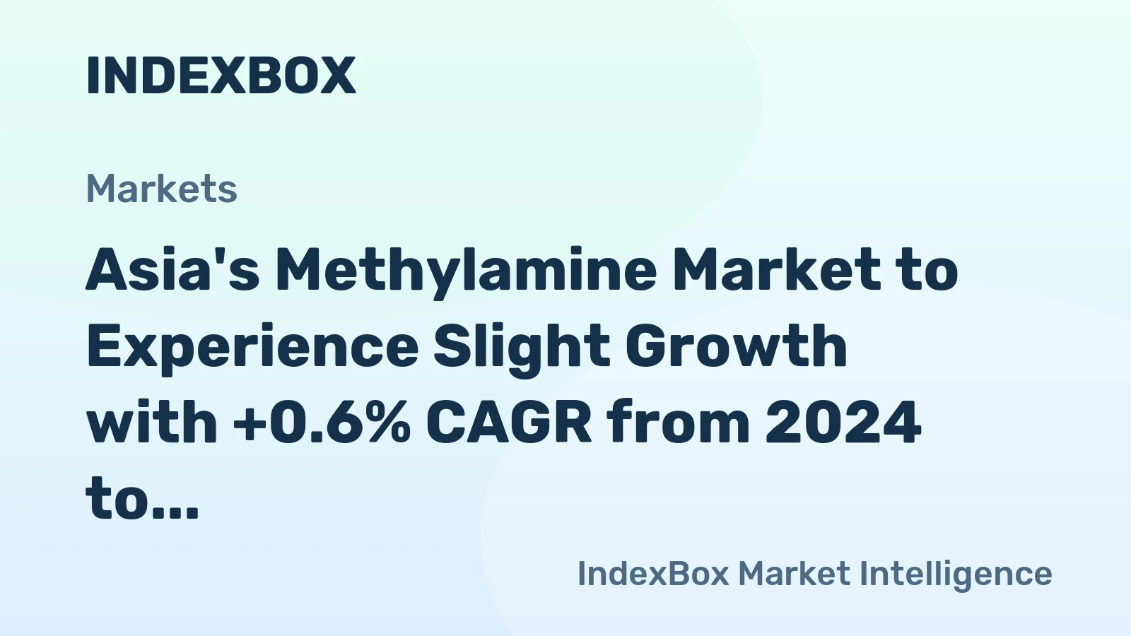 Asia's Methylamine Market to Experience Slight Growth with +0.6% CAGR from 2024 to 2035