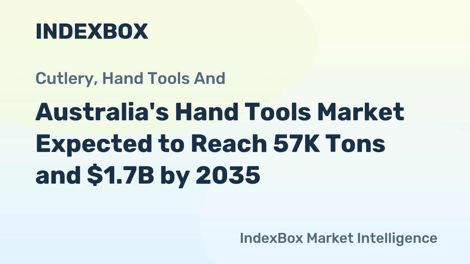 Australia's Hand Tools Market Expected to Reach 57K Tons and $1.7B by 2035