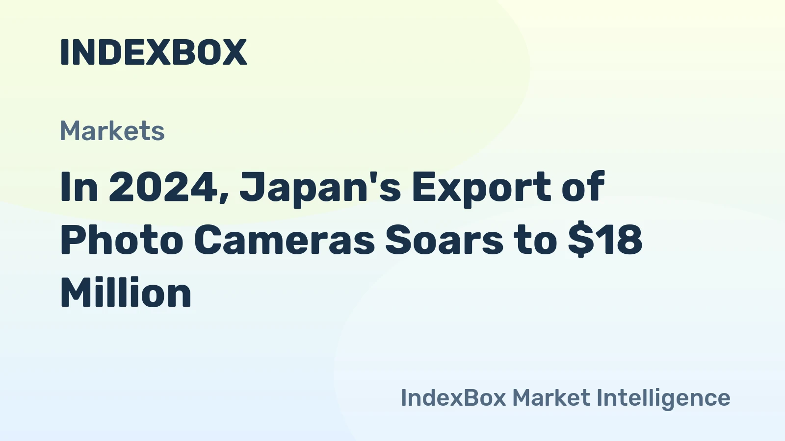 In 2024, Japan's Export of Photo Cameras Soars to $18 Million