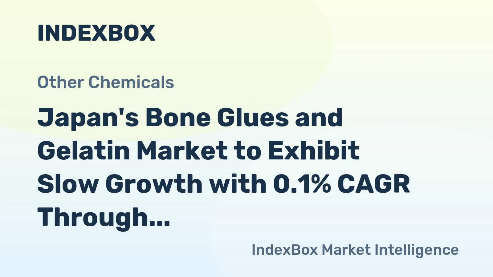Japan's Bone Glues and Gelatin Market to Exhibit Slow Growth with 0.1% CAGR Through 2035