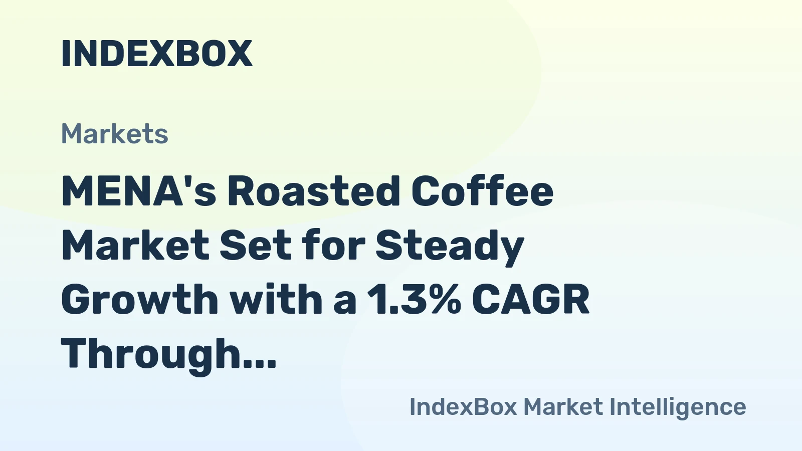 MENA's Roasted Coffee Market Set for Steady Growth with a 1.3% CAGR Through 2035
