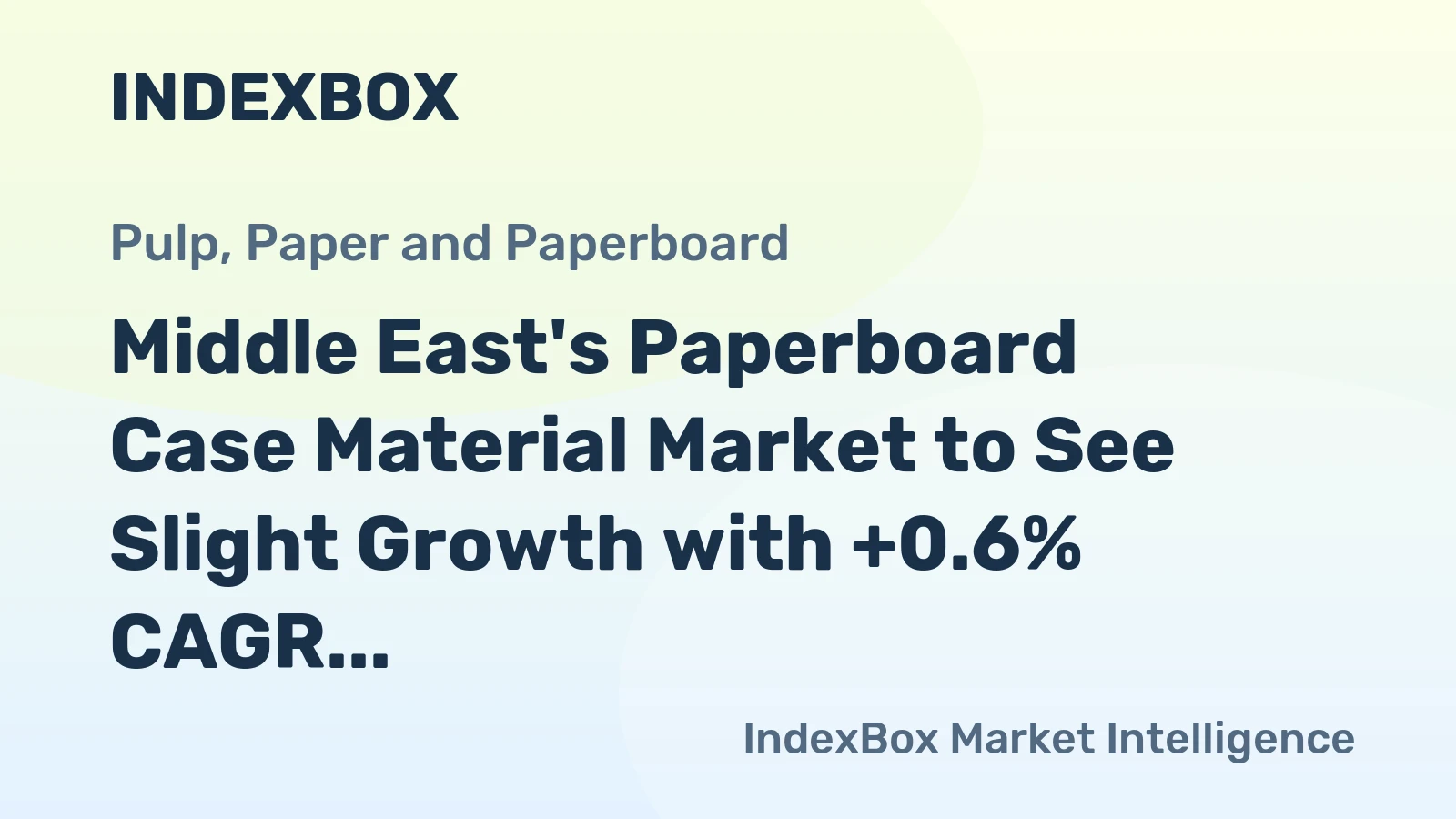 Middle East's Paperboard Case Material Market to See Slight Growth with +0.6% CAGR from 2024 to 2035