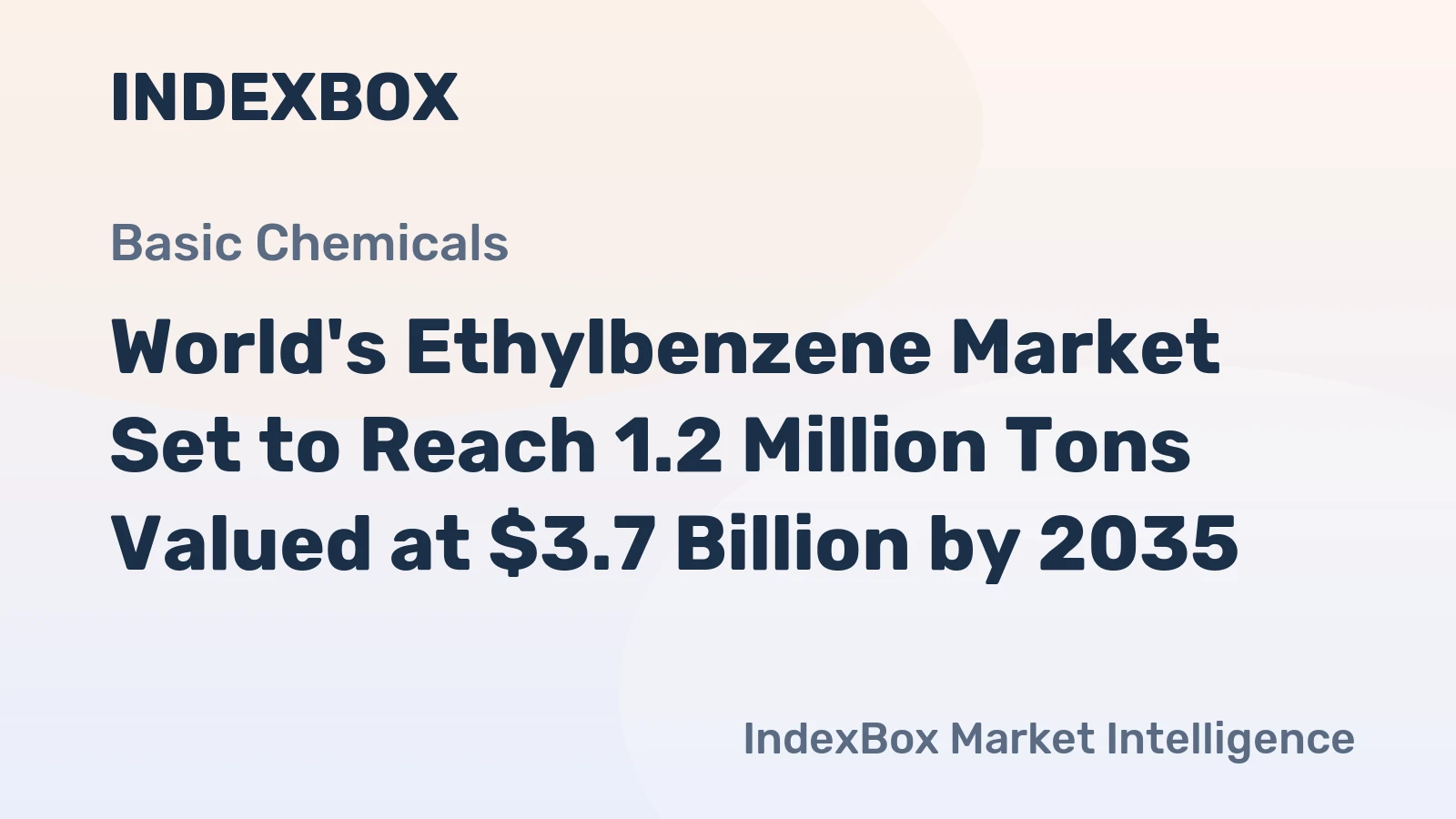 World's Ethylbenzene Market Set to Reach 1.2 Million Tons Valued at $3.7 Billion by 2035