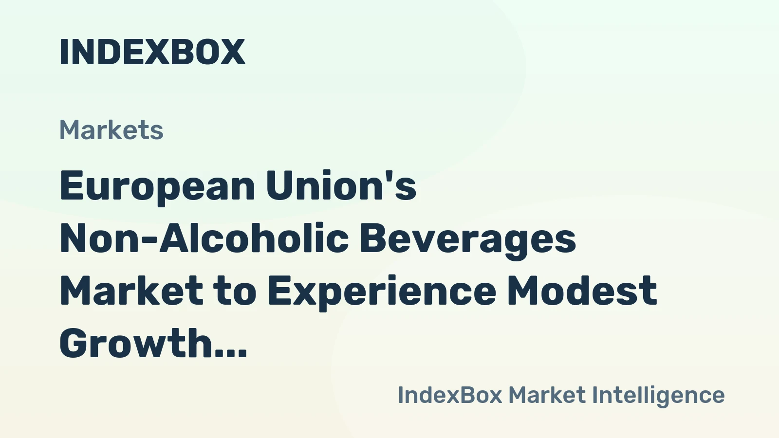 European Union's Non-Alcoholic Beverages Market to Experience Modest Growth with +1.4% CAGR from 2024 to 2035