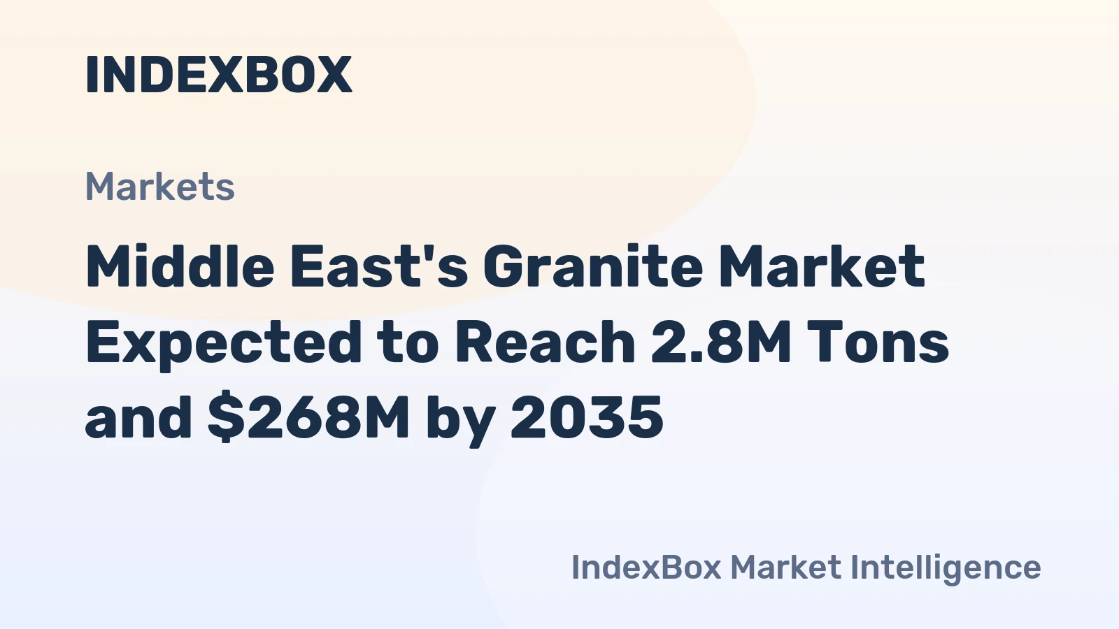 Middle East's Granite Market Expected to Reach 2.8M Tons and $268M by 2035