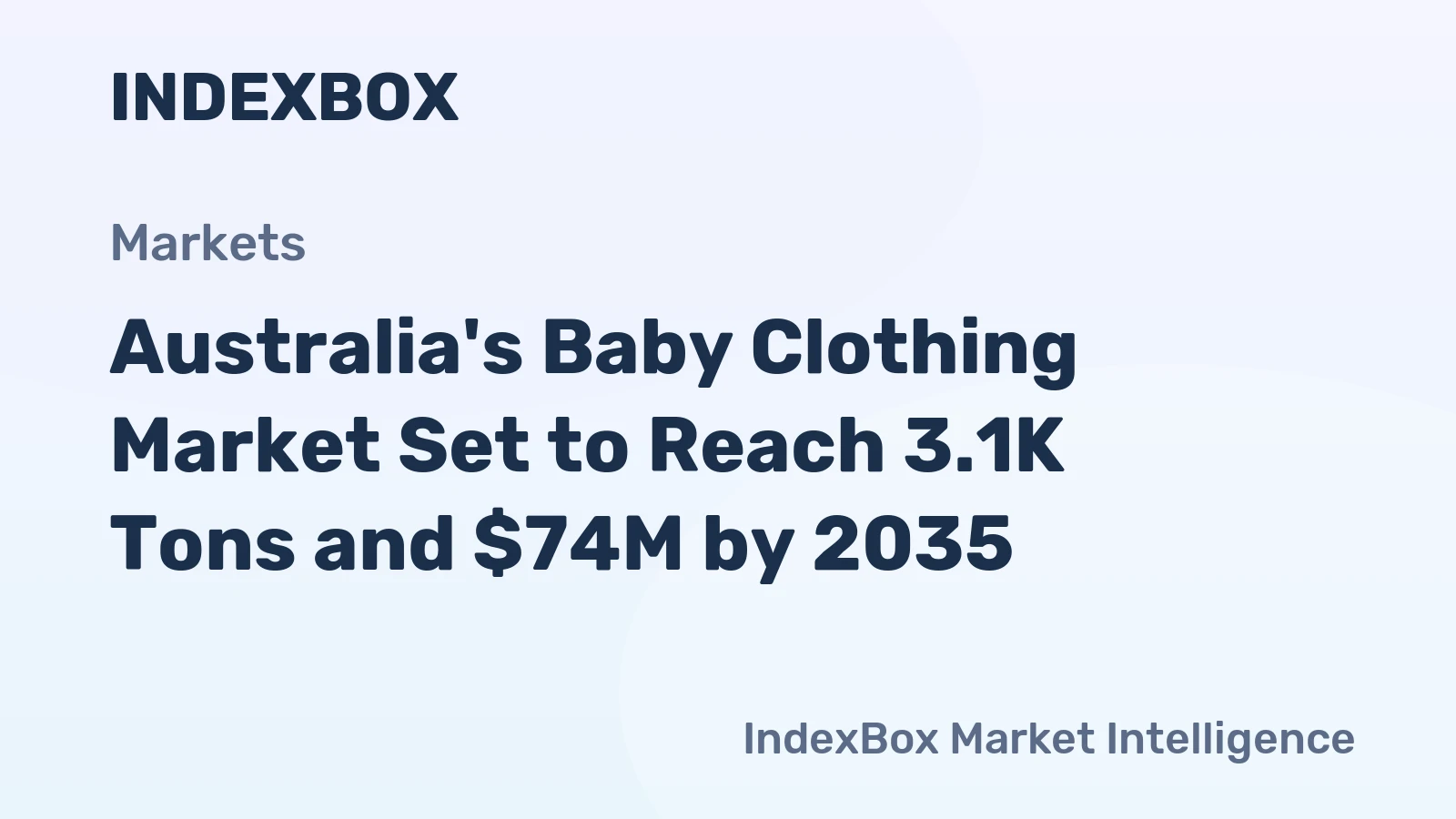 Australia's Baby Clothing Market Set to Reach 3.1K Tons and $74M by 2035