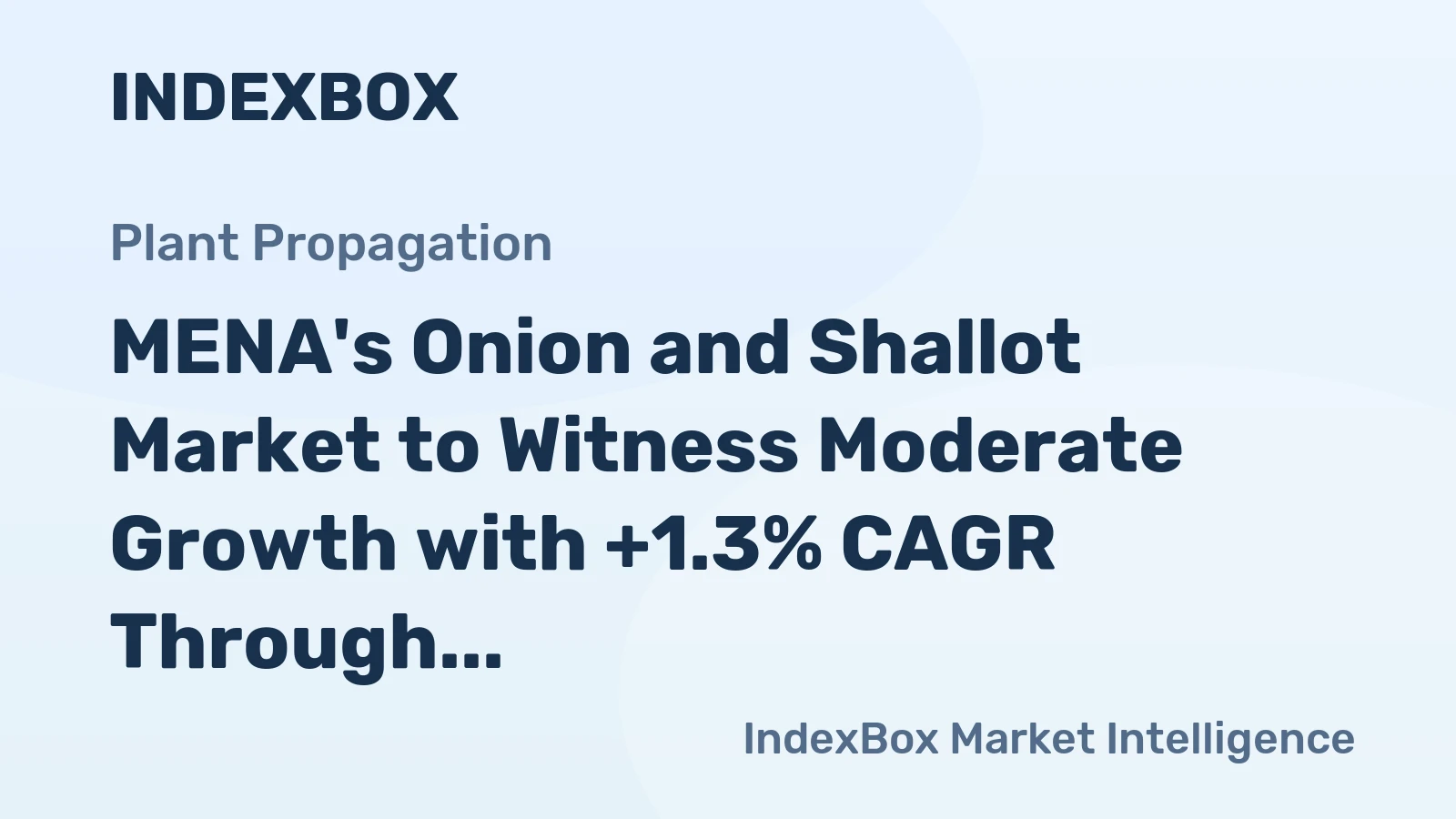 MENA's Onion and Shallot Market to Witness Moderate Growth with +1.3% CAGR Through 2035
