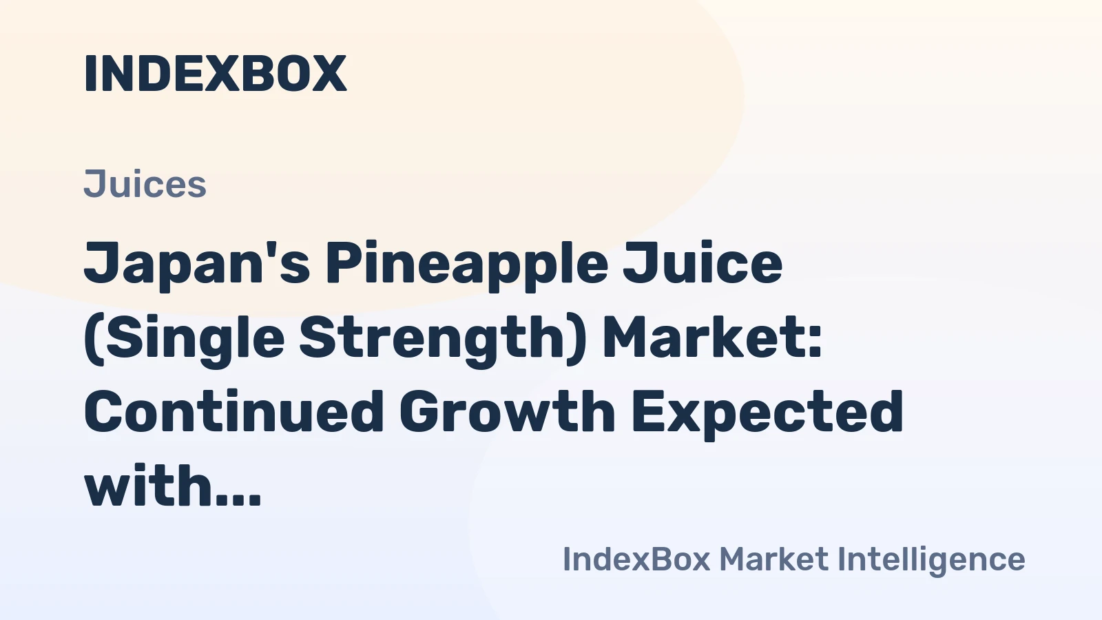 Japan's Pineapple Juice (Single Strength) Market: Continued Growth Expected with Market Volume Reaching 1.1K tons and Market Value Reaching $1.4M by 2035