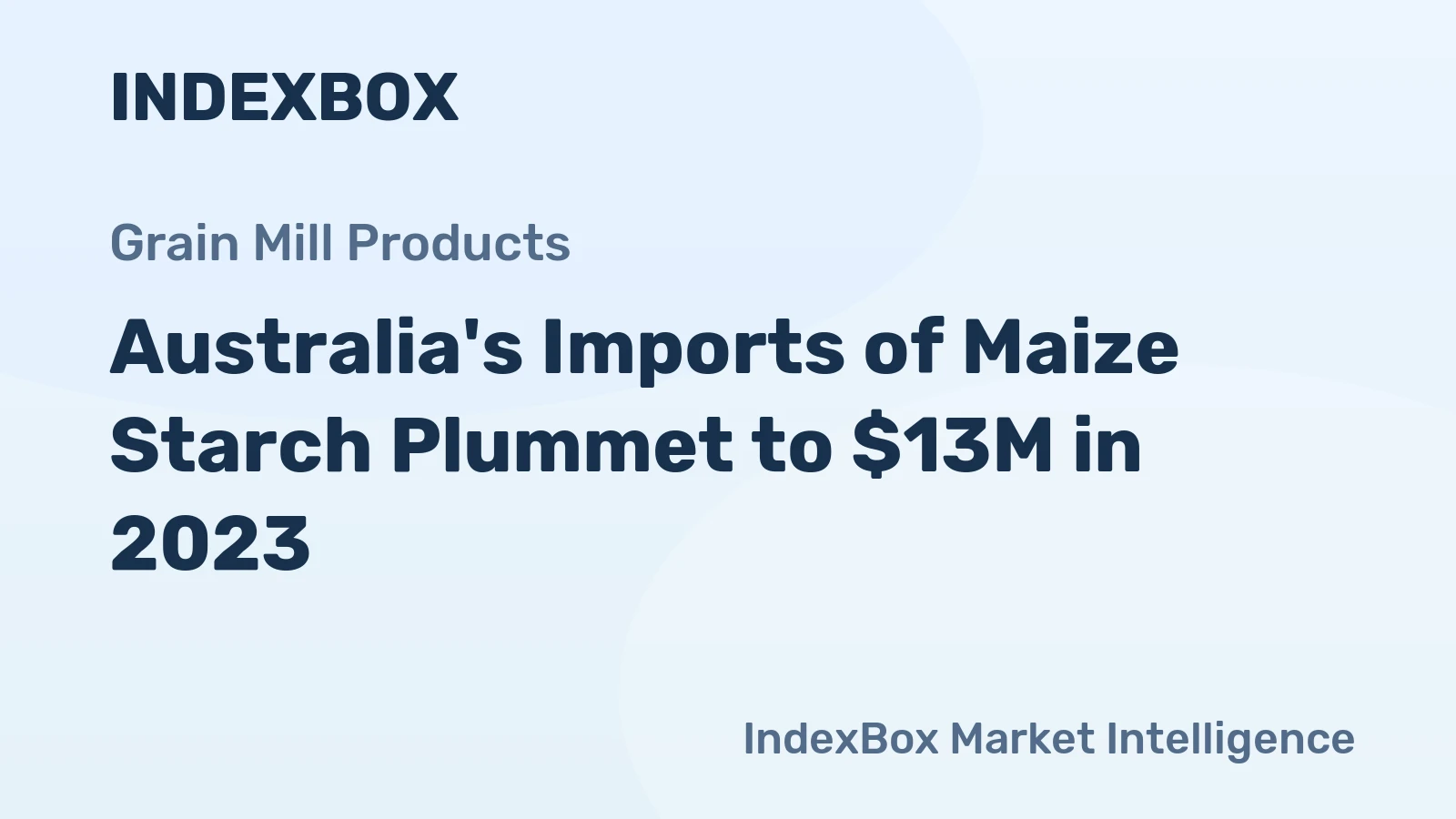 Australia's Imports of Maize Starch Plummet to $13M in 2023