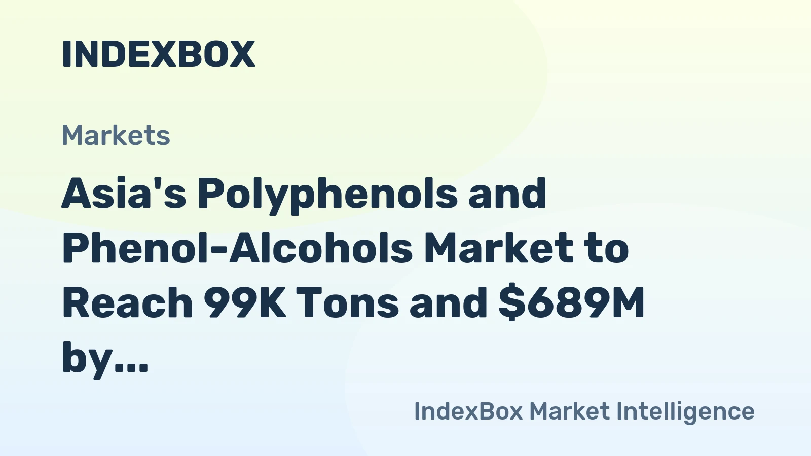 Asia's Polyphenols and Phenol-Alcohols Market to Reach 99K Tons and $689M by 2035