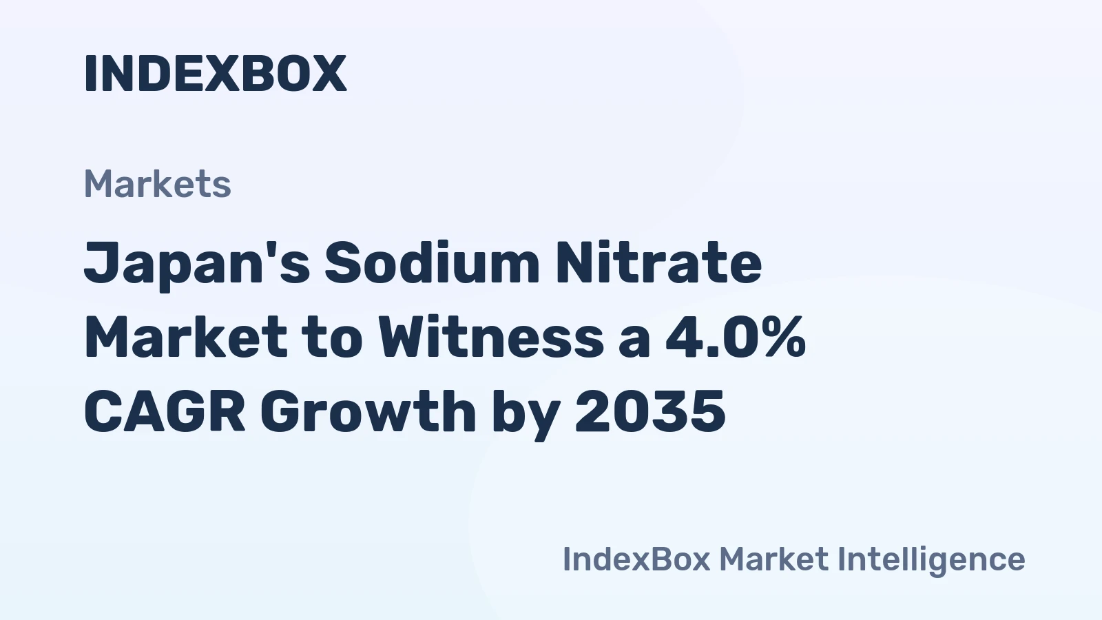 Japan's Sodium Nitrate Market to Witness a 4.0% CAGR Growth by 2035