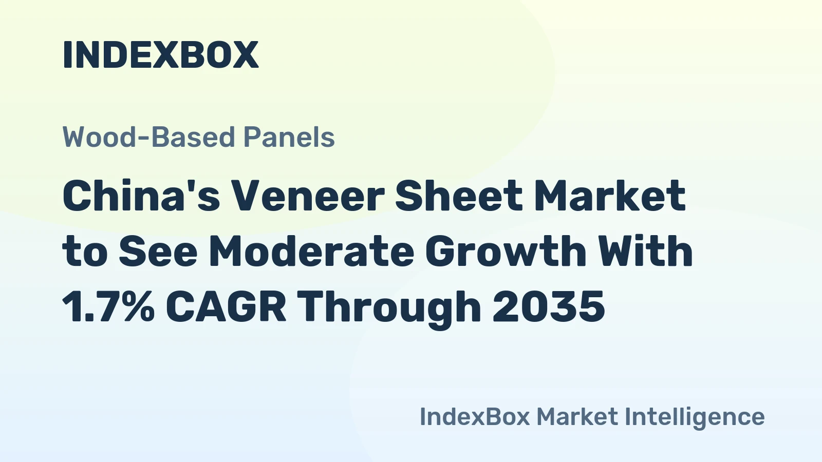 China's Veneer Sheet Market to See Moderate Growth With 1.7% CAGR Through 2035