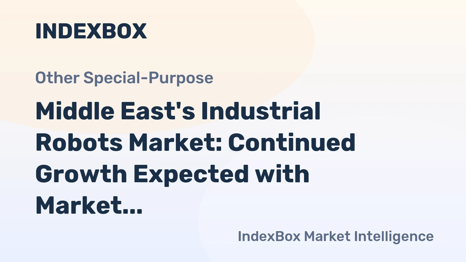Middle East's Industrial Robots Market: Continued Growth Expected with Market Volume Reaching 22K Units and Market Value Surpassing $500M by 2035
