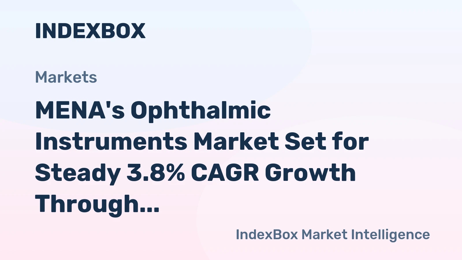 MENA's Ophthalmic Instruments Market Set for Steady 3.8% CAGR Growth Through 2035