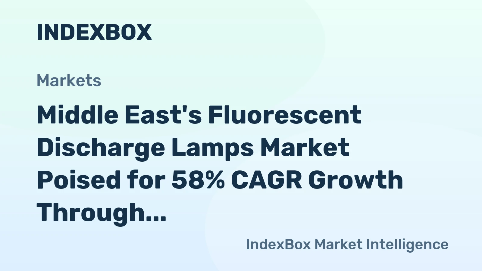 Middle East's Fluorescent Discharge Lamps Market Poised for 58% CAGR Growth Through 2035