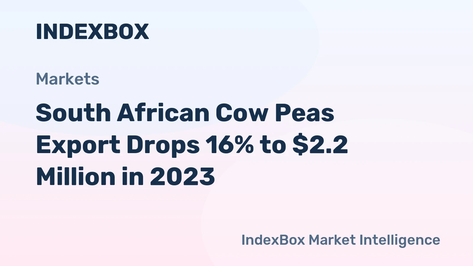 South African Cow Peas Export Drops 16% to $2.2 Million in 2023