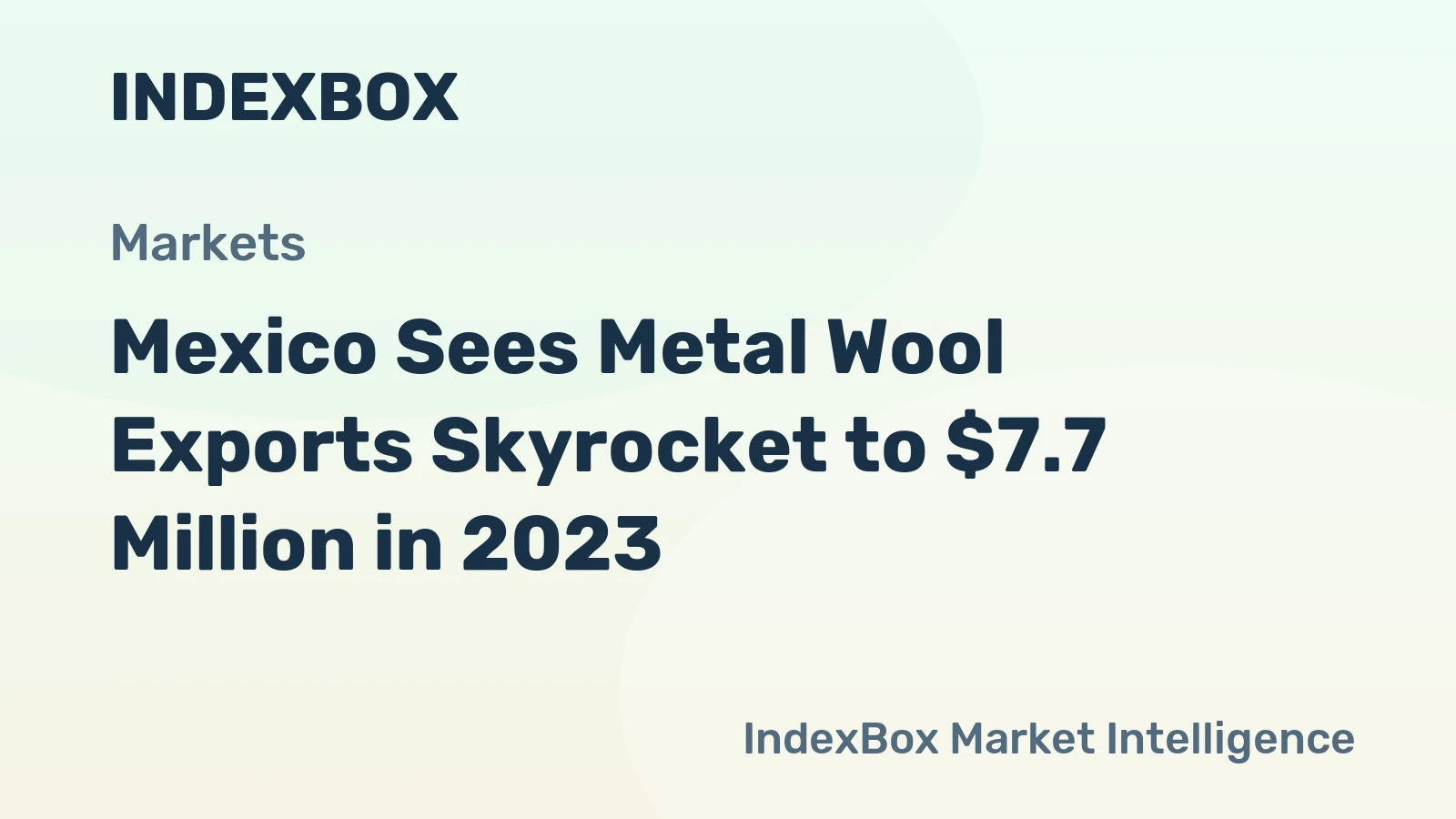 Mexico Sees Metal Wool Exports Skyrocket to $7.7 Million in 2023