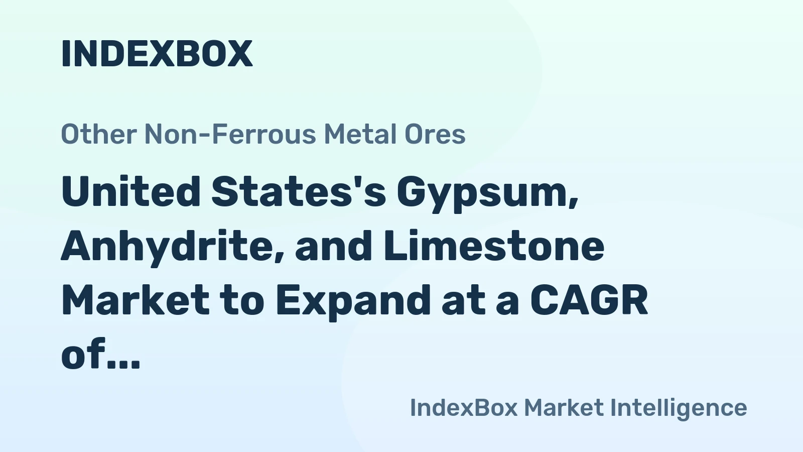 United States's Gypsum, Anhydrite, and Limestone Market to Expand at a CAGR of +2.3% to Reach $206M by 2035